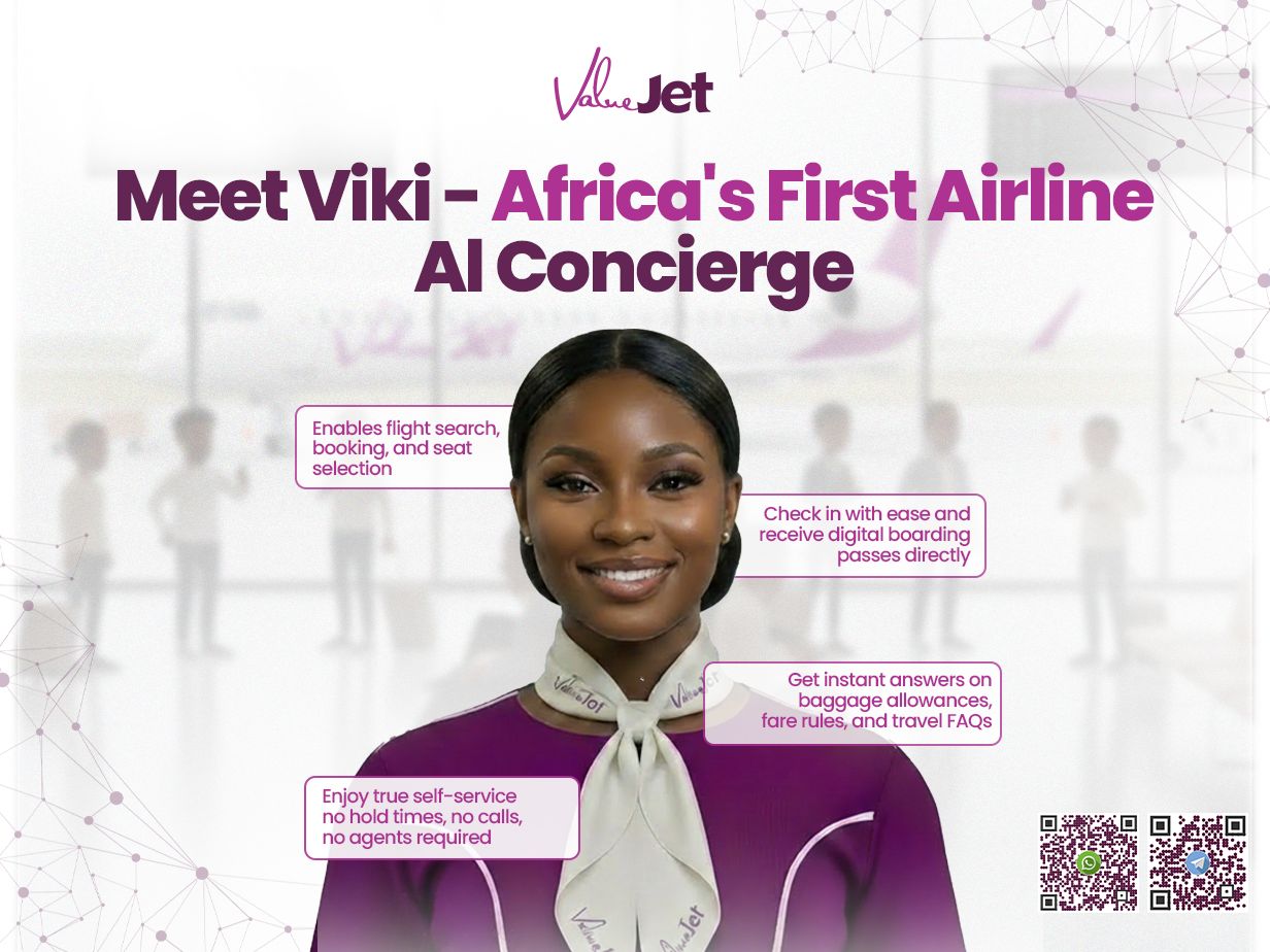ValueJet Unveils VIKI – Africa’s First Full-Scale Airline AI Concierge ...